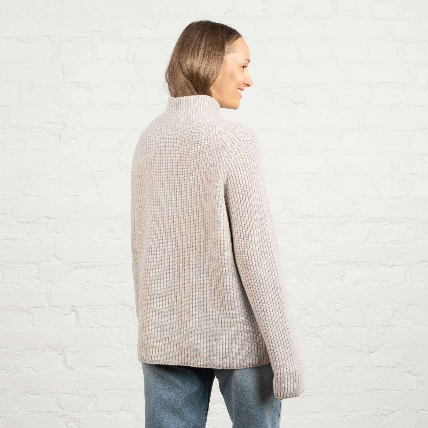North Outdoor | Magnolia Half Zip Merinoneule W - puuronharmaa