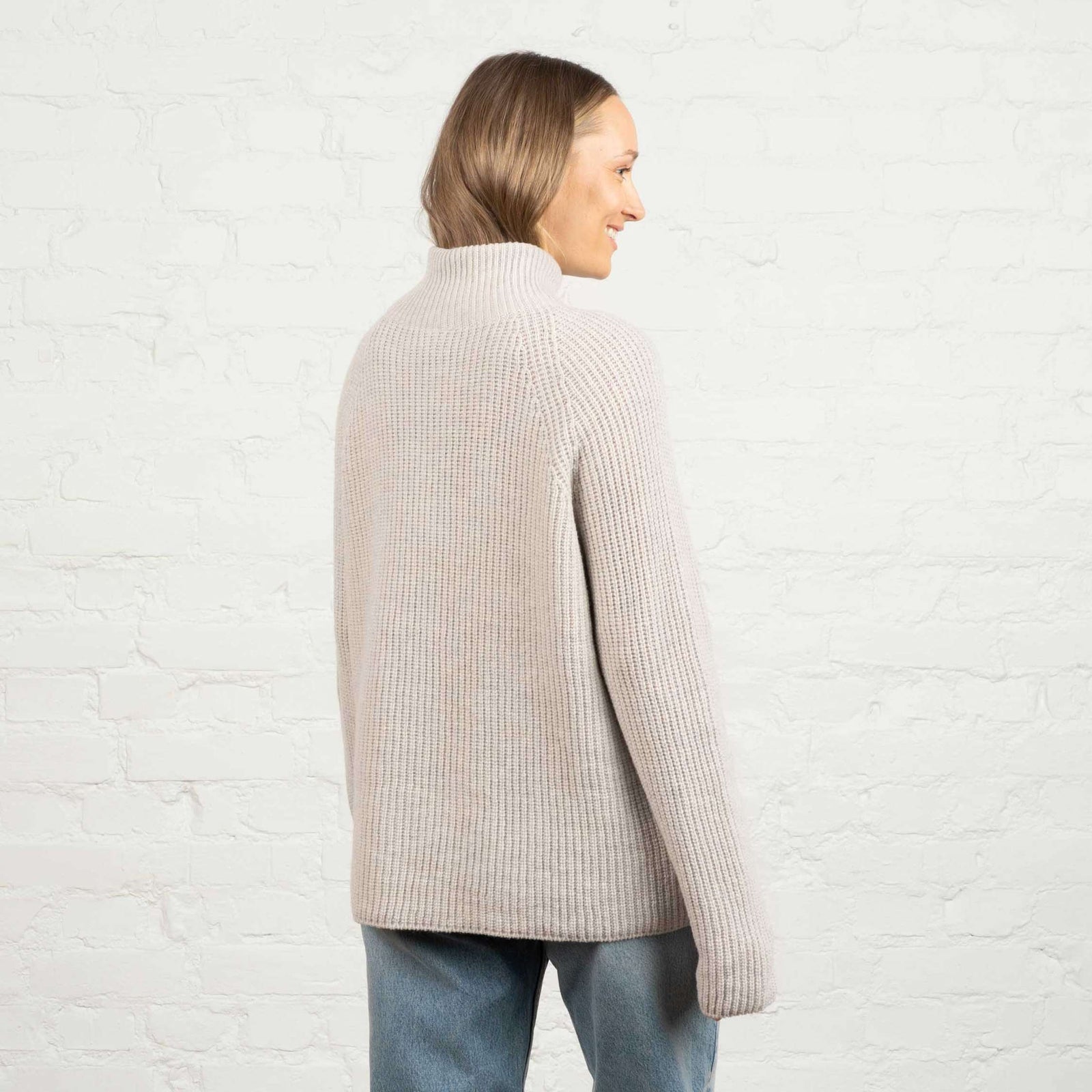 North Outdoor | Magnolia Half Zip Merinoneule W - puuronharmaa