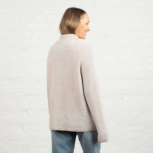 North Outdoor | Magnolia Half Zip Merinoneule W - puuronharmaa