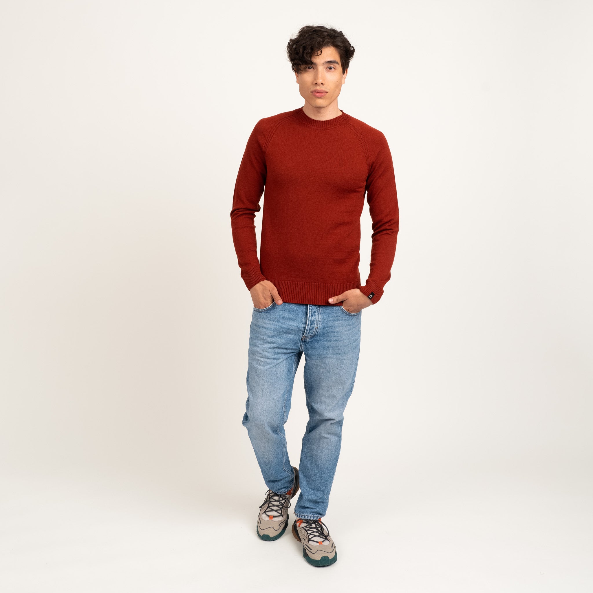 Hohka miesten merinoneulepusero - kupari – North Outdoor